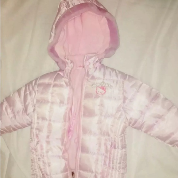 Hello Kitty | Jackets & Coats | Hello Kitty Girls Hood Puffer Jacket ...